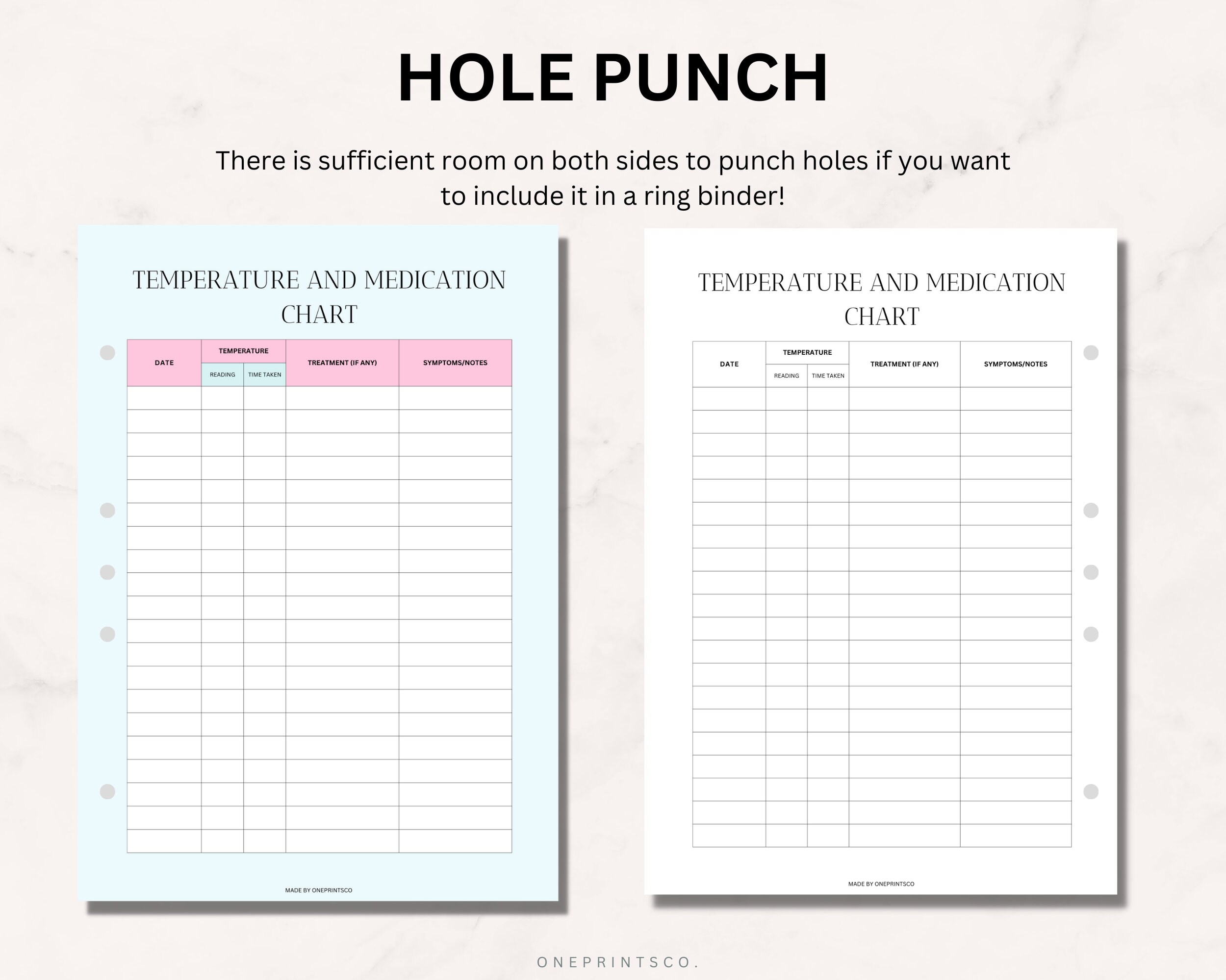 Kids Temperature and Medication Tracker, Fever Tracking Chart Pdf ...