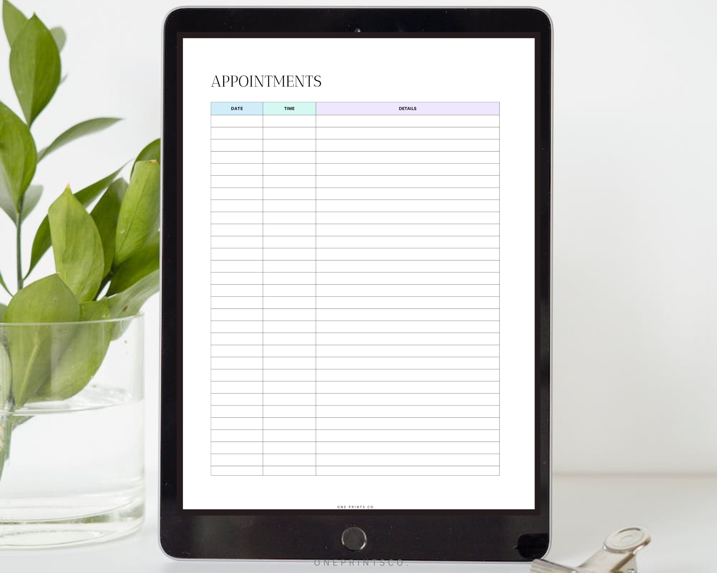 Appointment Tracker Template Printable Appt Reminder Planner Journal ...