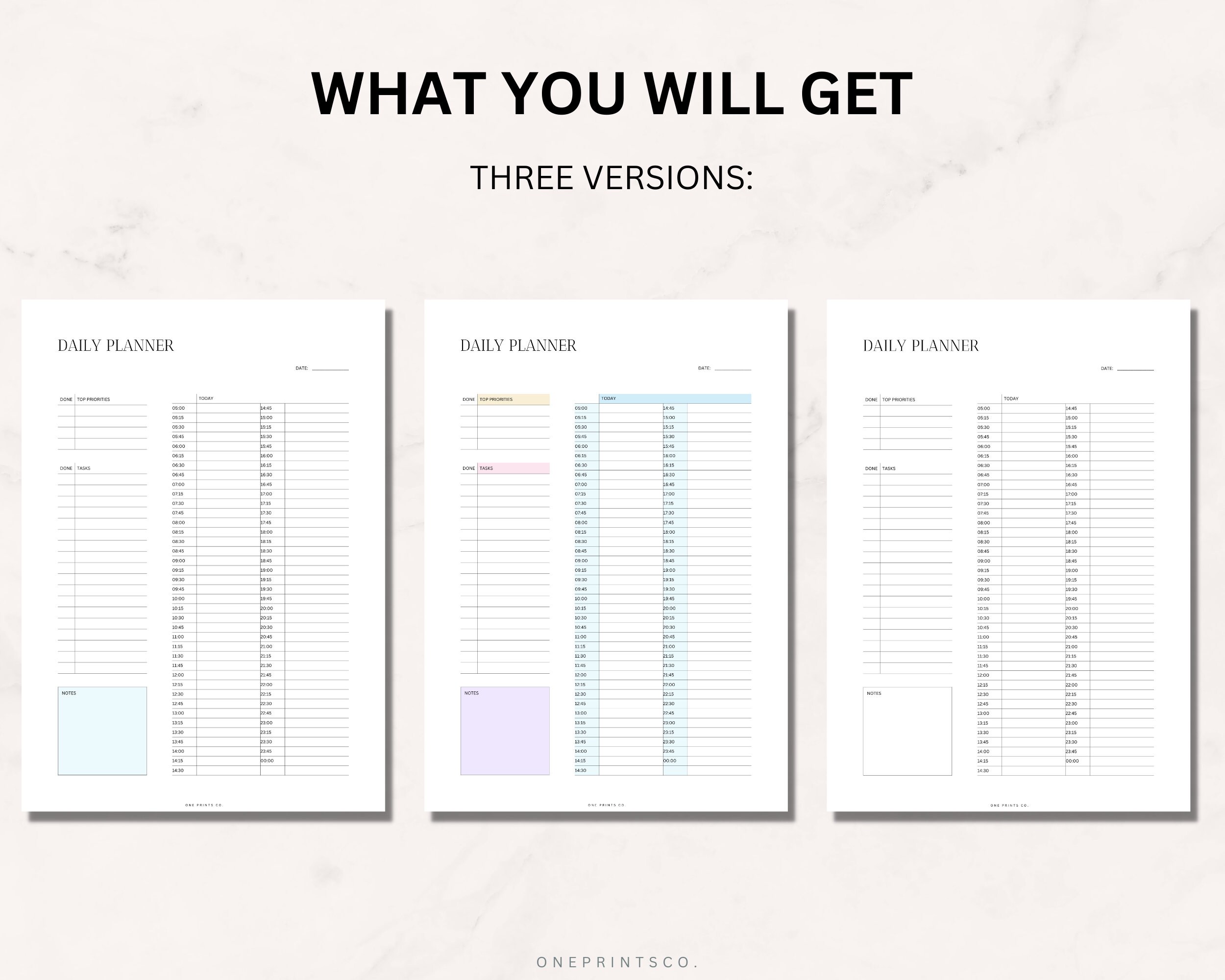 15 Minutes Planner Printable Daily Time Blocking Meeting Sheet Daily ...