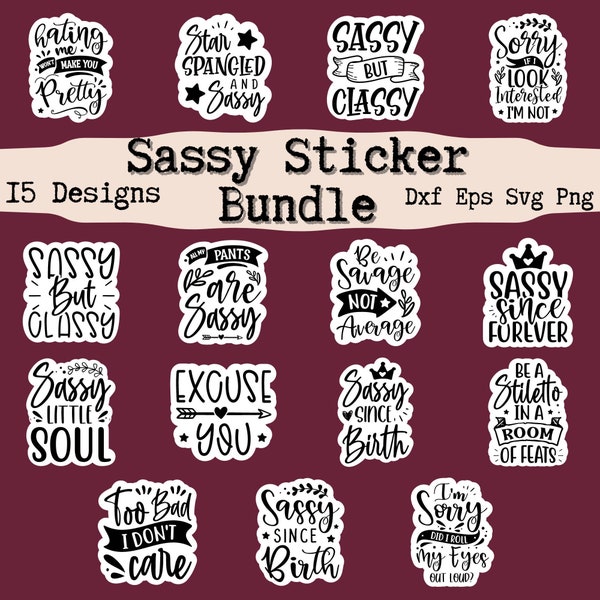 Sassy Stickers - Etsy