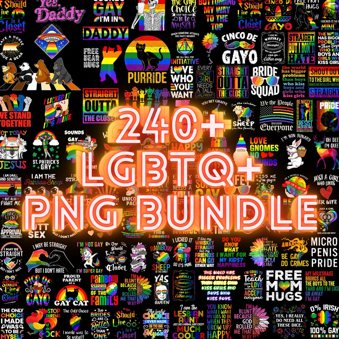 240 LGBTQ Pride PNG Bundle, Lgbtq Svg, Queer Svg Png Bundle, Lgbt ...