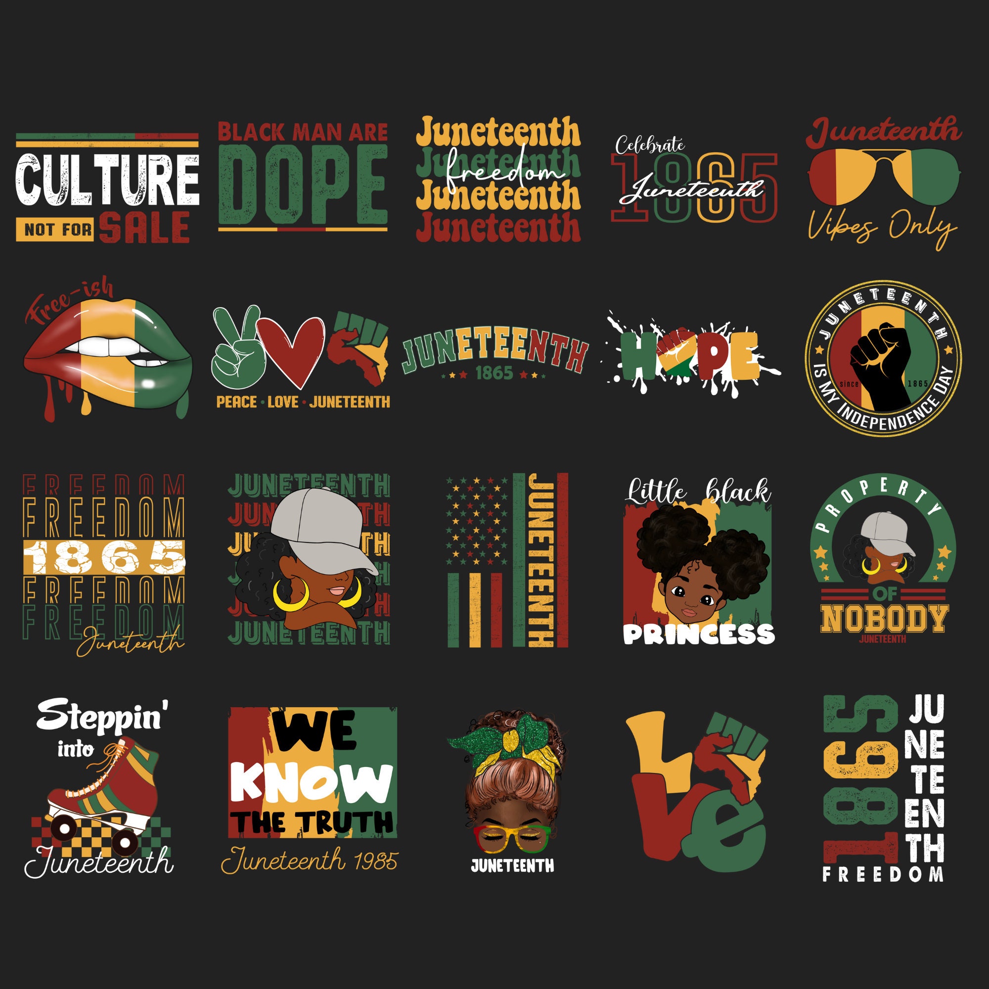 Big Juneteenth SVG Bundle, 140 Juneteenth Png, Culture Svg, Black History Png, Juneteenth 1865 ...