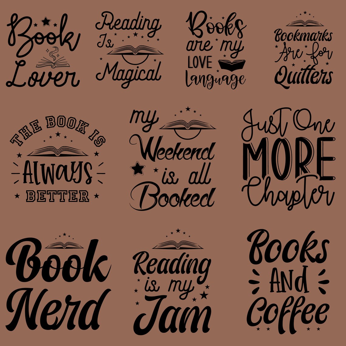Book Lover SVG Bundle, Reading Svg, Reading Quotes Svg, Book Cut Files ...