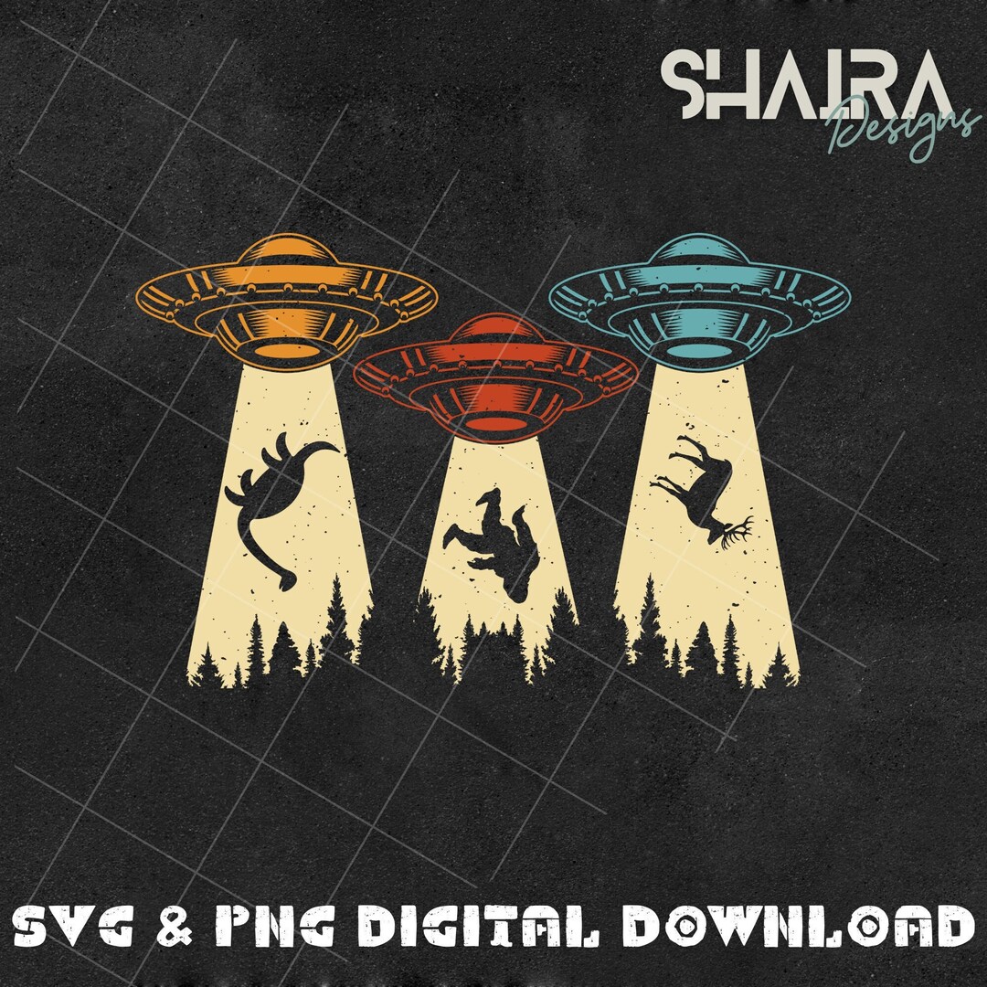 Alien Abduction SVG, Retro Ufo Svg, Retro Alien Svg, Alien Abduction ...
