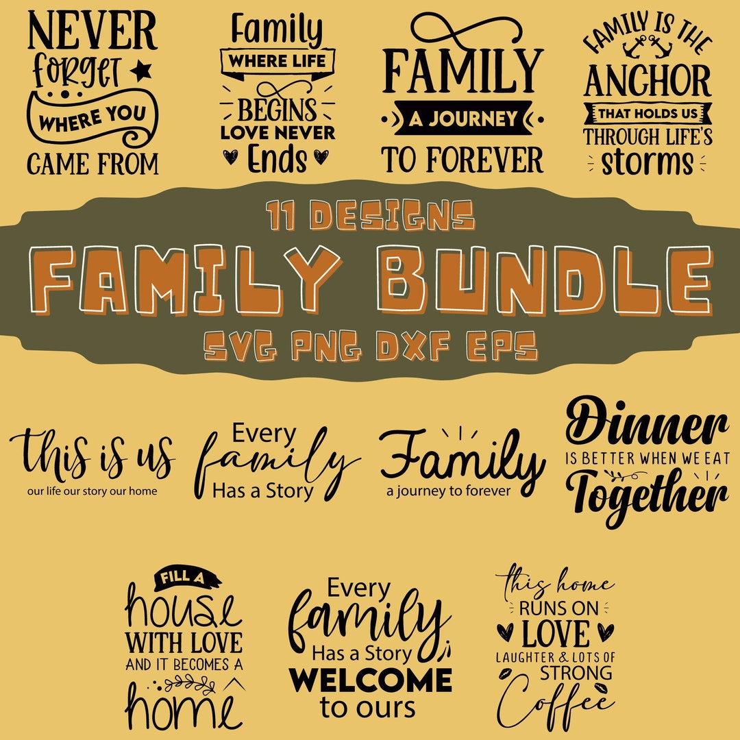 Family Svg Bundle, Family Cut Files, Family Bundle, Mother Svg, Best ...