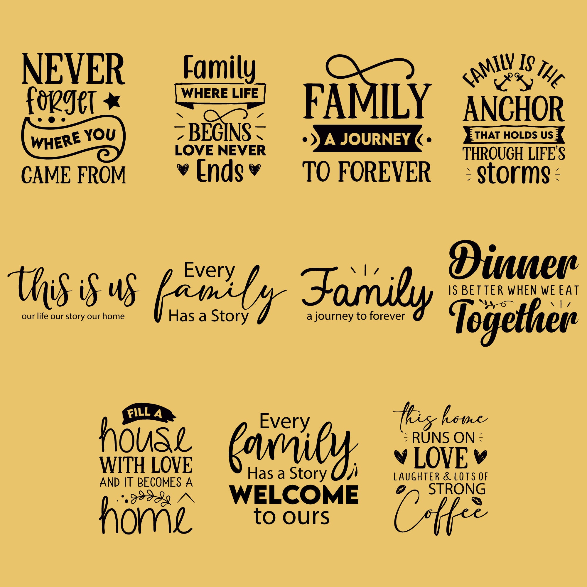Family Svg Bundle, Family Cut Files, Family Bundle, Mother Svg, Best ...