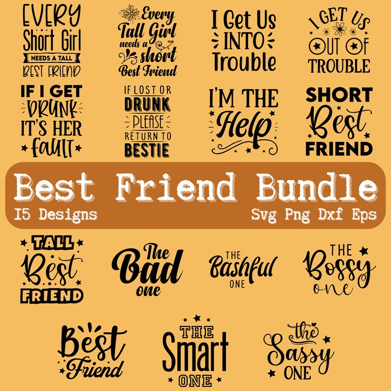 15 Best Friend SVG Bundle, Best Friend Forever Png, Besties Cut Files ...
