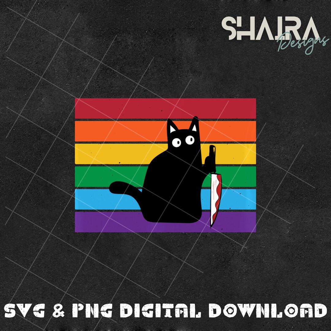 Pride Cat Svg, Ally Cat, Cat LGBT Gay, Rainbow Funny, Be Kind Gay ...