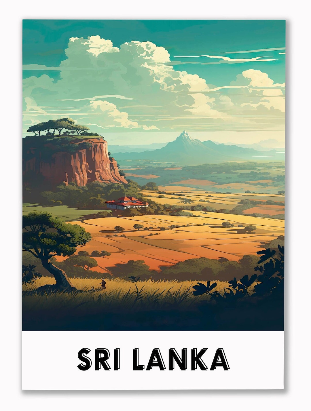 Sri Lanka Minimal Wall Art - Etsy