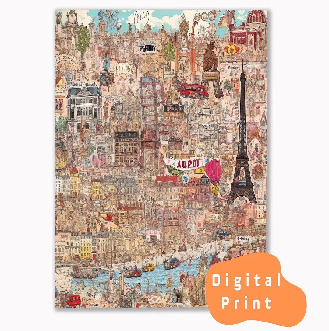 Paris Collage - Etsy