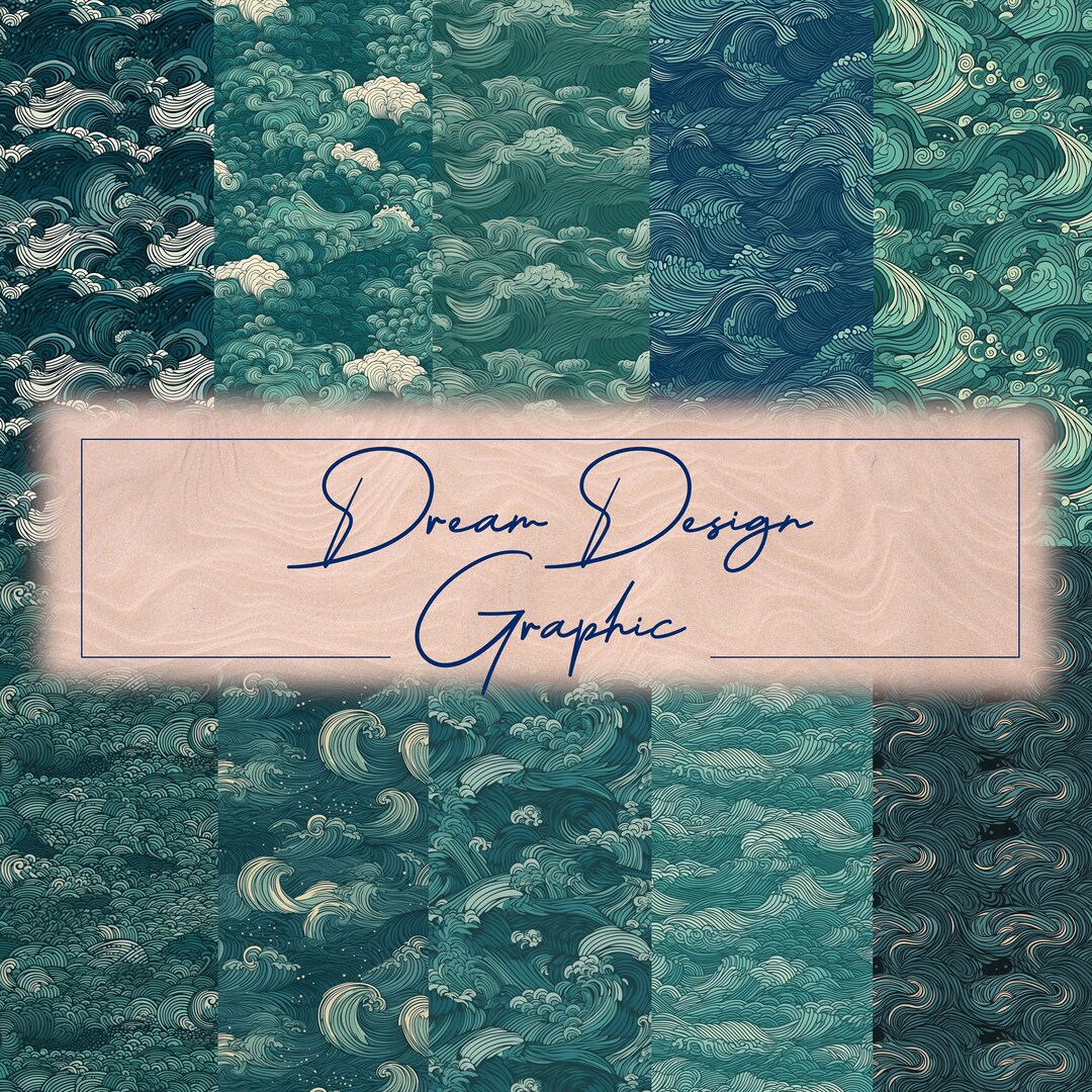 10 Repeating Wave Patterns Seamless Digital Pattern Wrapping Paper ...