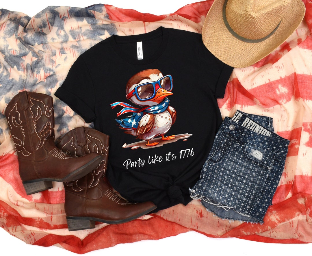4th of July Shirt, Party Like It's 1776 Shirt, Duck Shirt, Funny Shirt ...