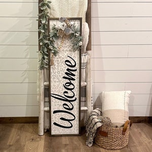 Cheetah Print Welcome Door Leaner - Etsy