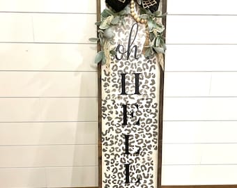 Pink/ Cheetah Print Door Leaner - Etsy