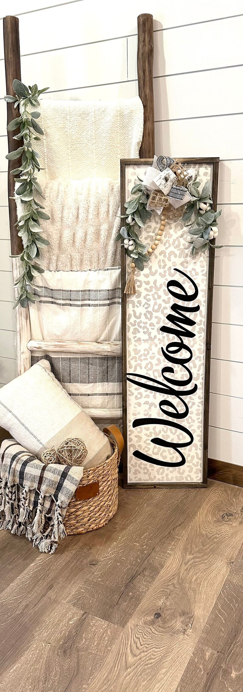 Cheetah Print Welcome Door Leaner - Etsy