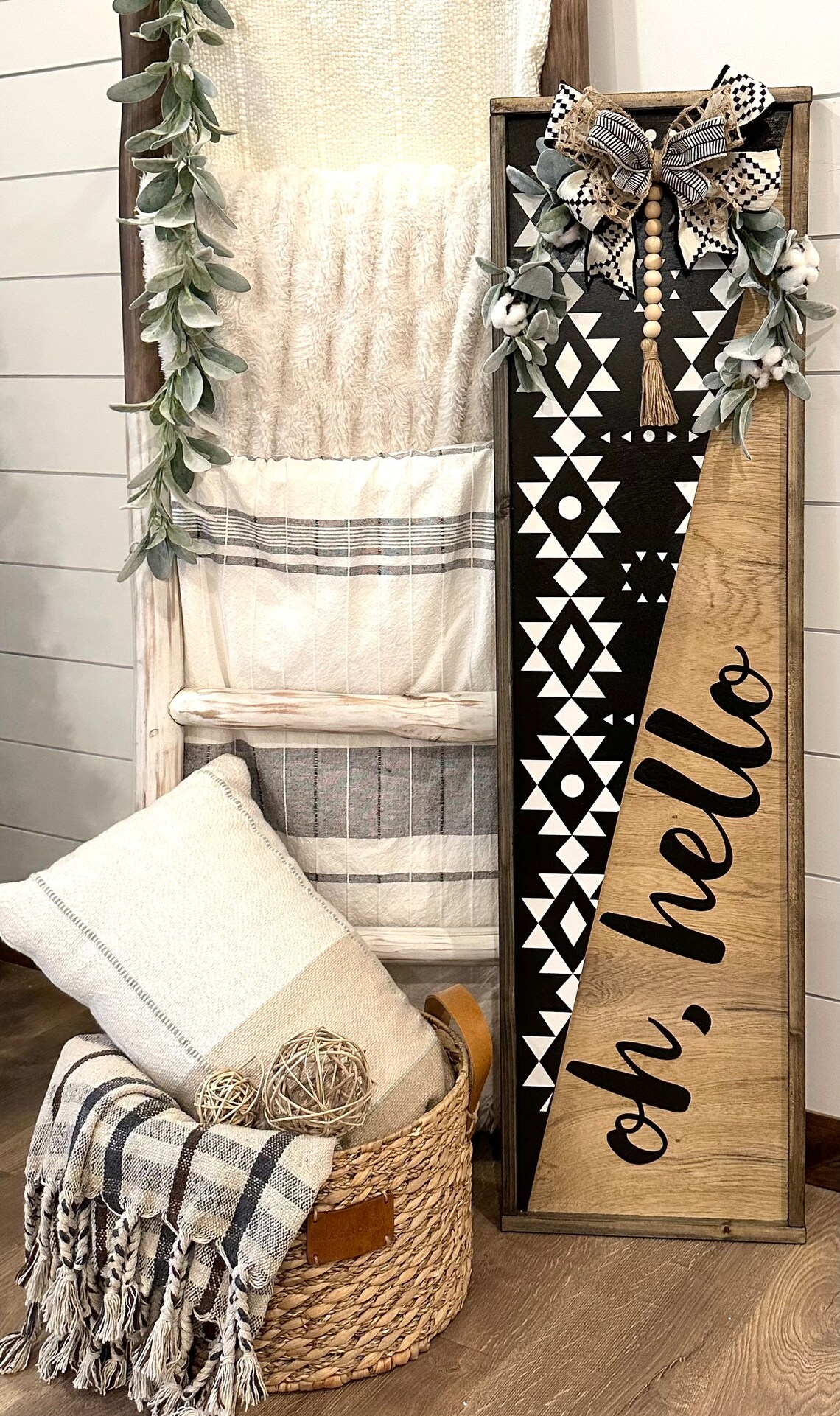 Oh, Hello Aztec Door Leaner - Etsy