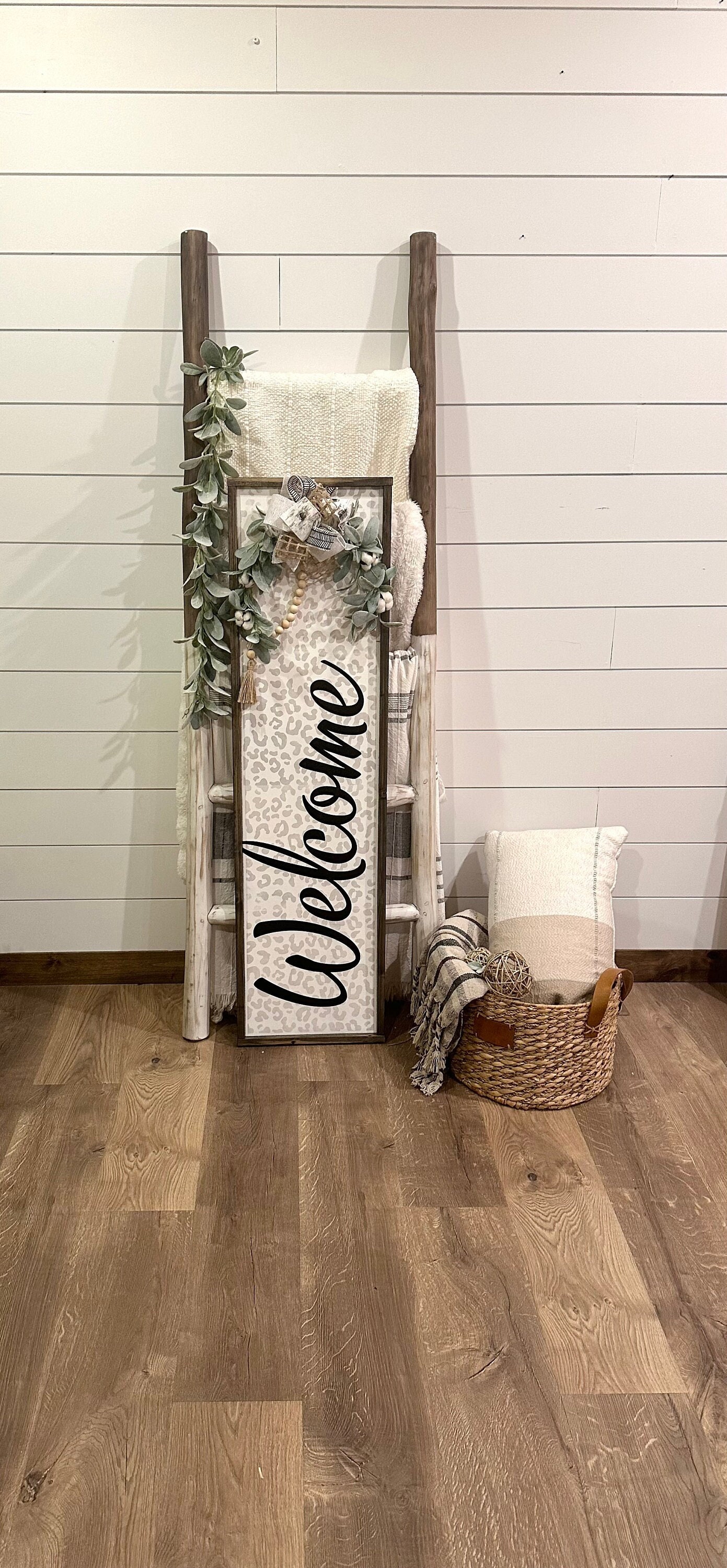 Cheetah Print Welcome Door Leaner - Etsy