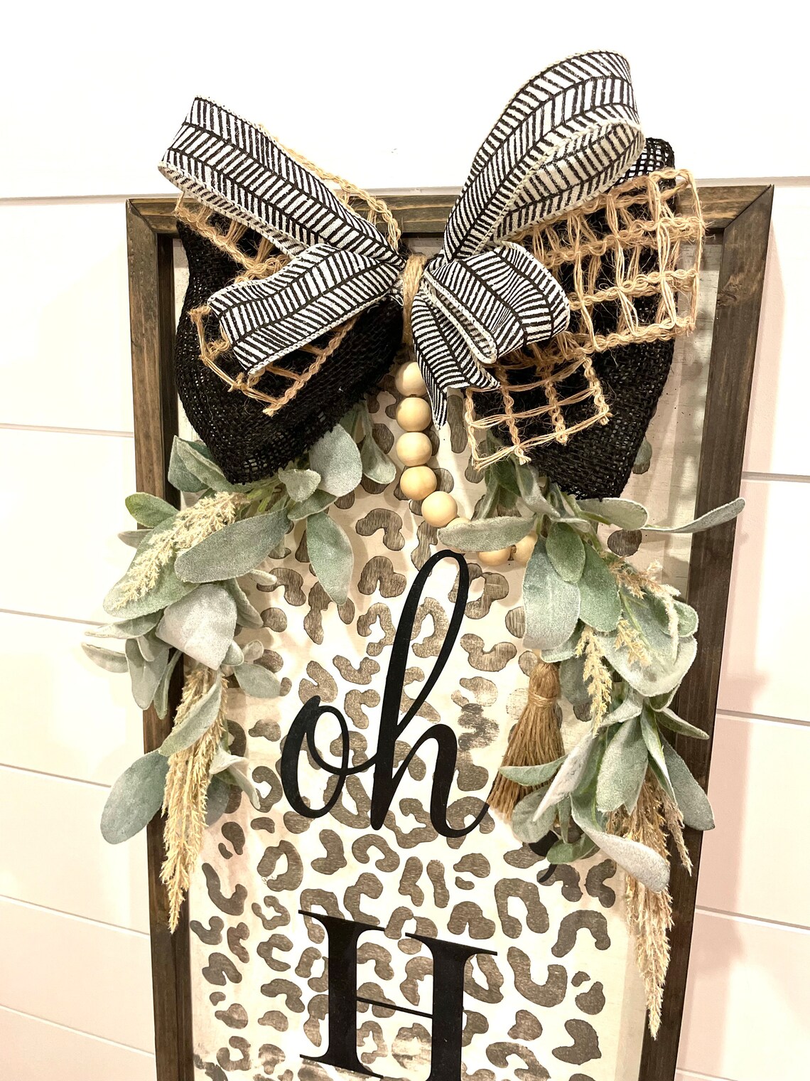 Oh Hello Cheetah Print Door Leaner - Etsy