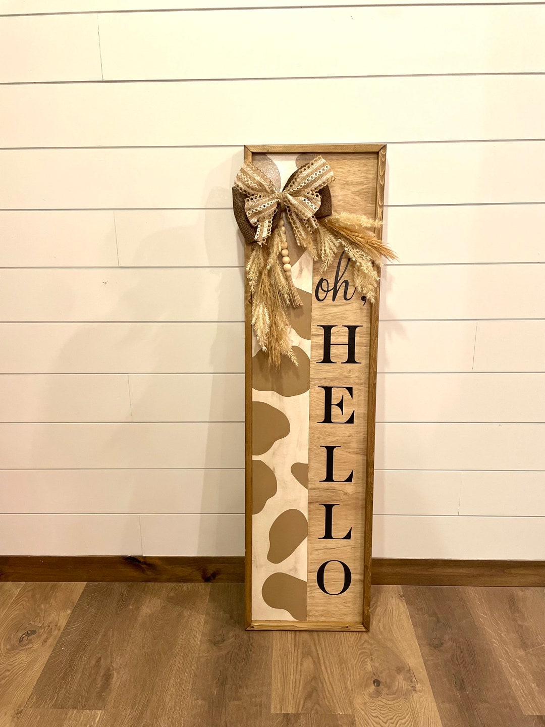 Cow Print Door Leaner - Etsy