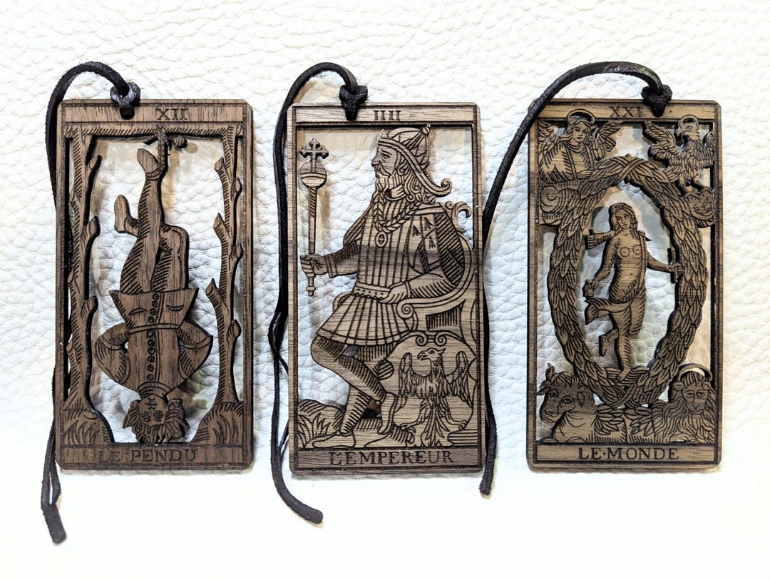 Unique, Double Sided (mirrored) Tarot De Marseille Major Arcana Amulets ...