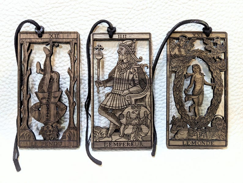 Unique, Double Sided (mirrored) Tarot De Marseille Major Arcana Amulets ...