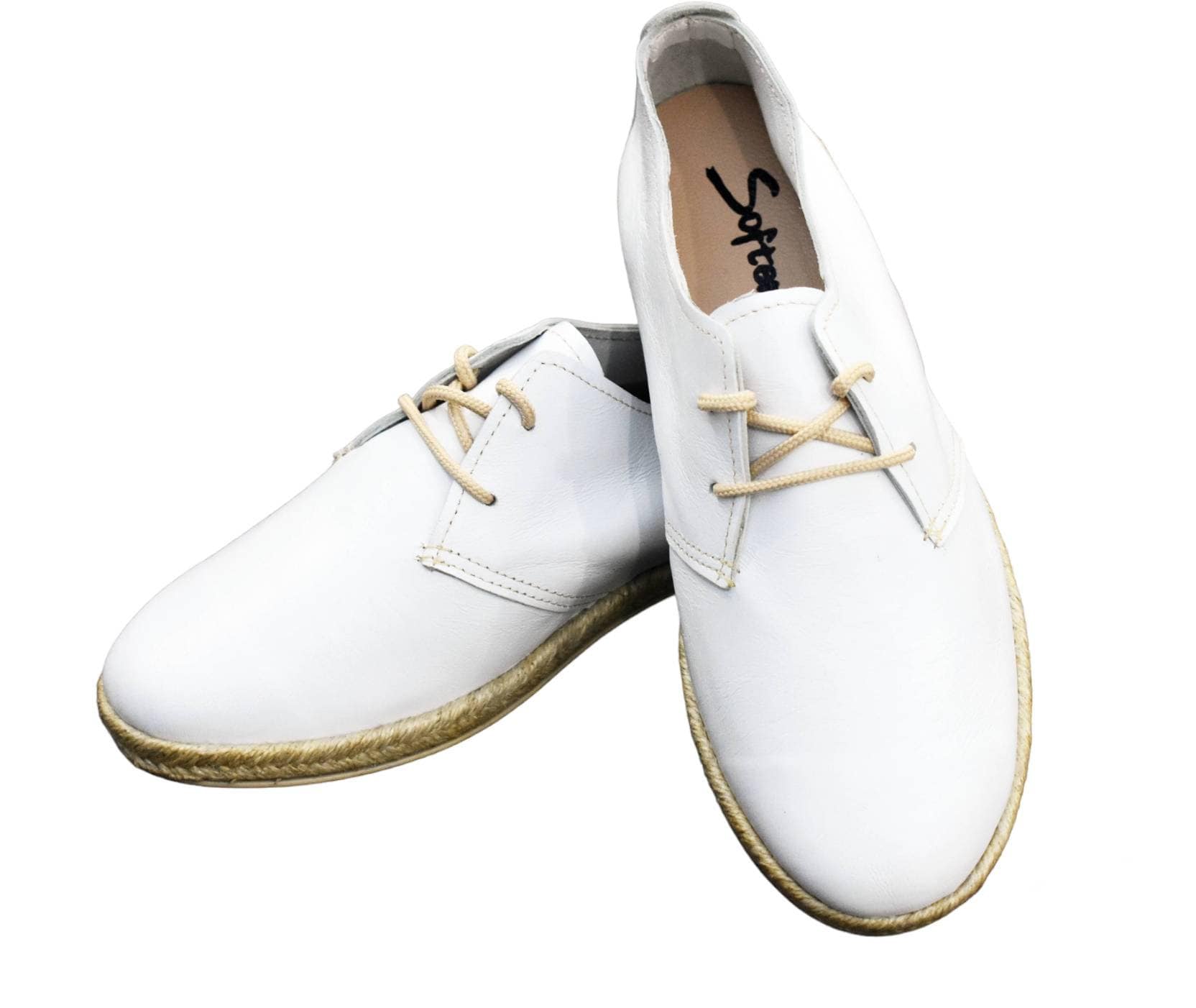 White Lace - up Shoes for Women, Boho Tie Shoes, Leather Women Shoes ...