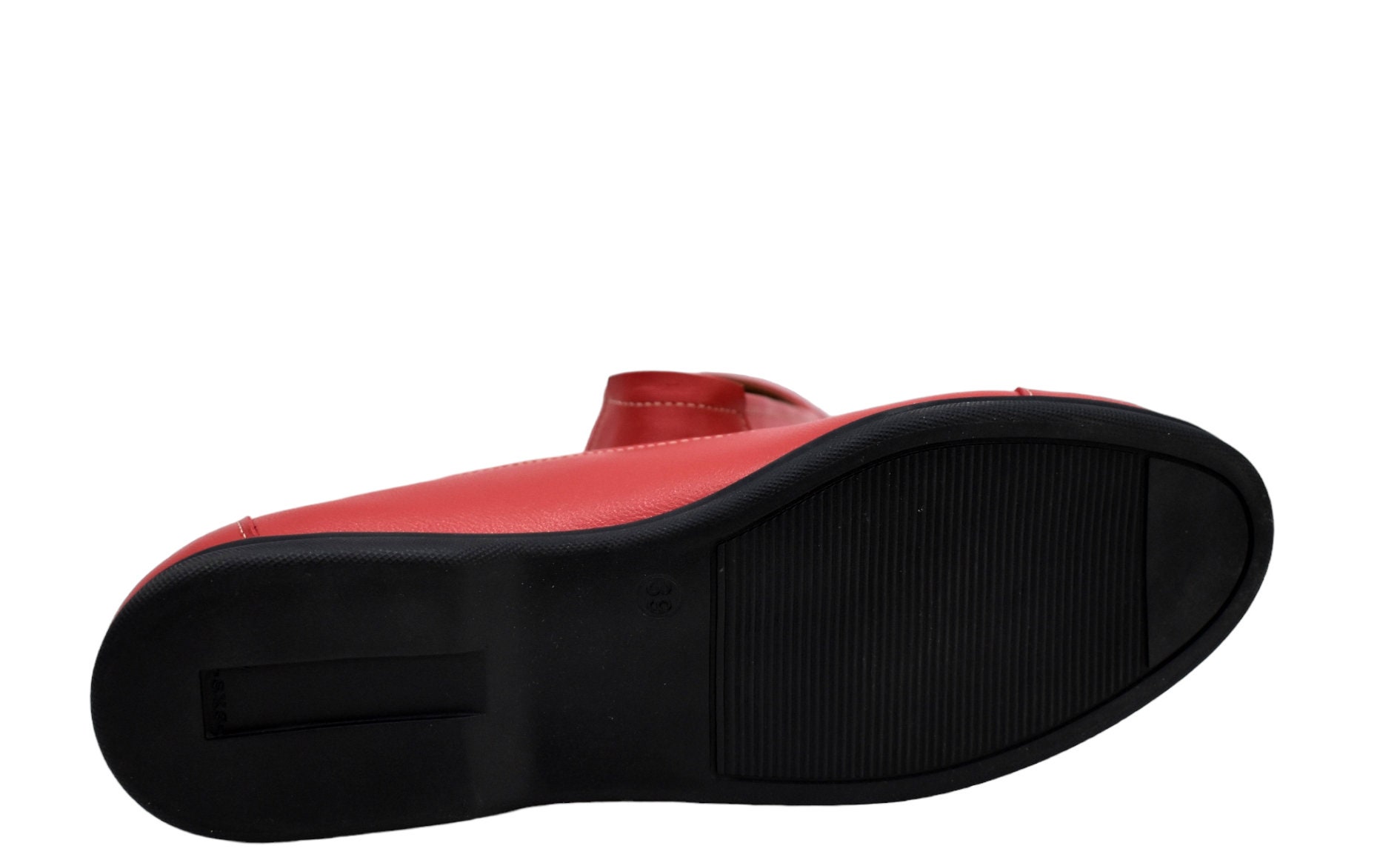 Red Flat Shoes Genuine Leather Pumps for Women Women Dress Shoes Flat ...