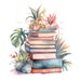 Watercolor Stack of Books PNG Bundle Bookish Clipart - Etsy