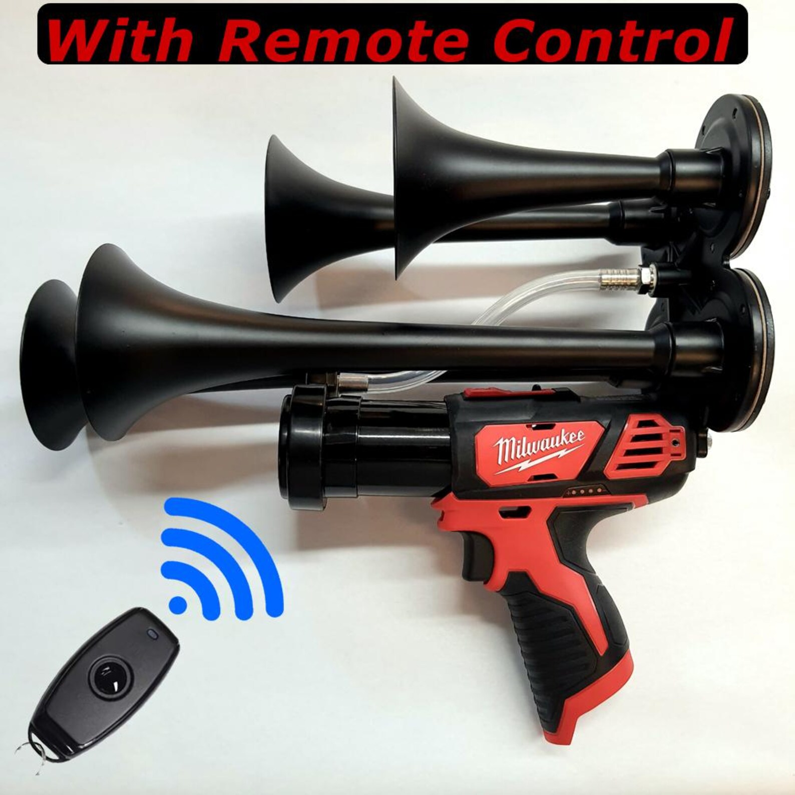 Milwaukee M12 12-volt Quad Train Horn With Remote Control ~ Drill ...