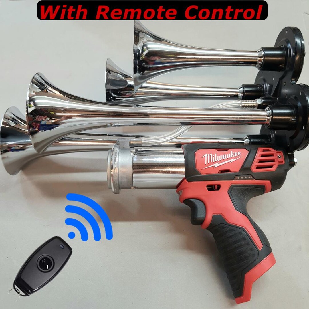Milwaukee M12 12-volt Train Air Horn: Quad Chrome Horns With Remote - Etsy
