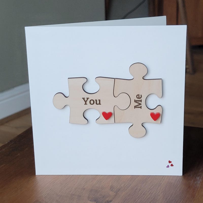 Valentines Jigsaw Card - Etsy UK