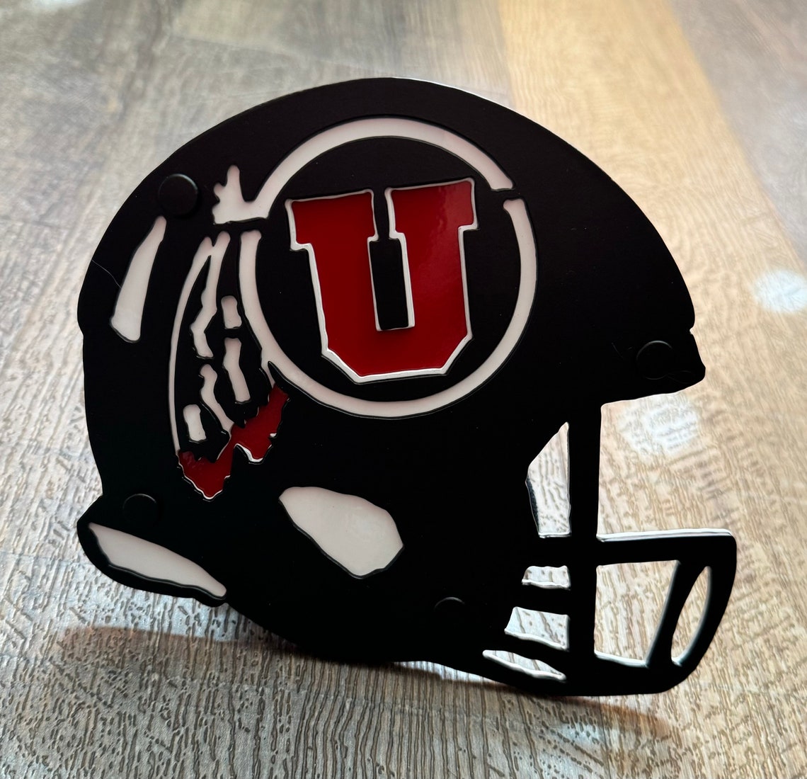 University of Utah Utes Football Receiver Hitch Cover - Etsy