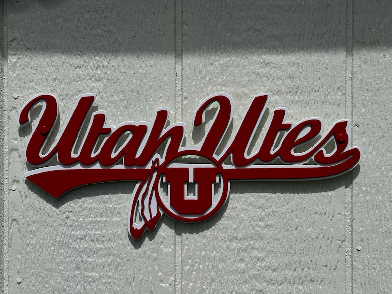 University of Utah Utes Football Two Color Sign - Etsy