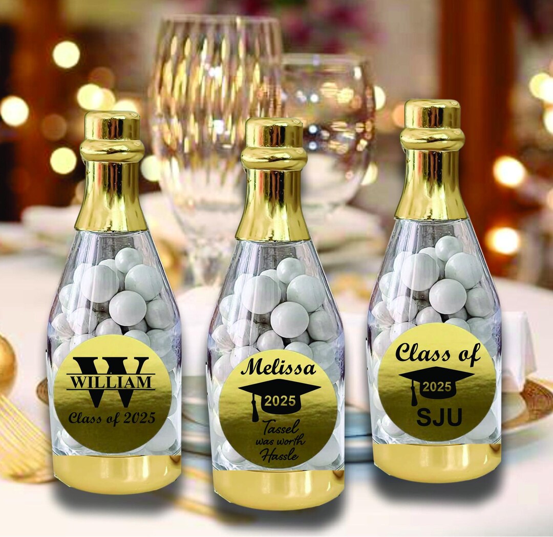 Masters Graduation Mini Champagne Bottle Favors, 2026 Master College ...