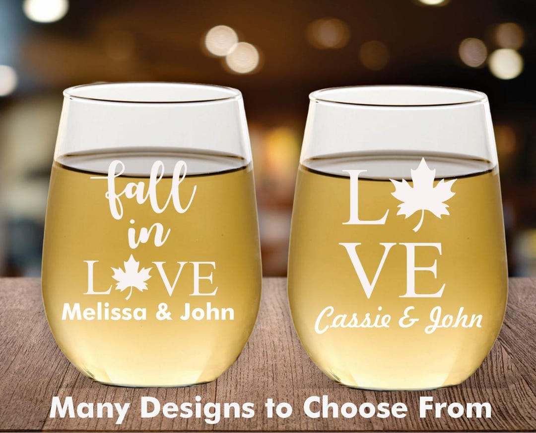 12 Pcs Engraved Fall Theme Bridal Shower Favors - Fall in Love Bridal ...