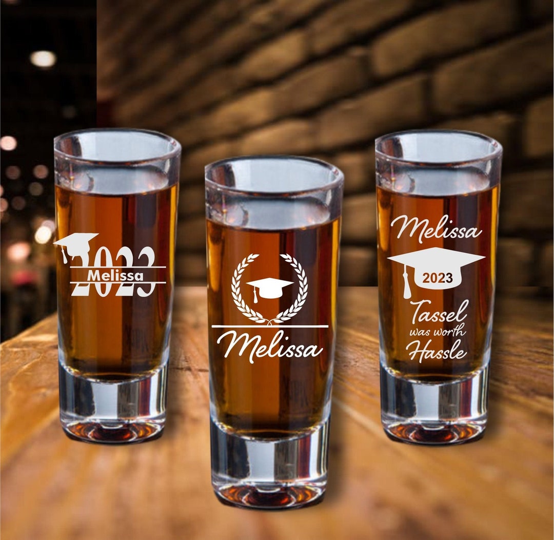 Custom Set of 12 Graduation Shot Glass Favors, 2023 College Graduate ...