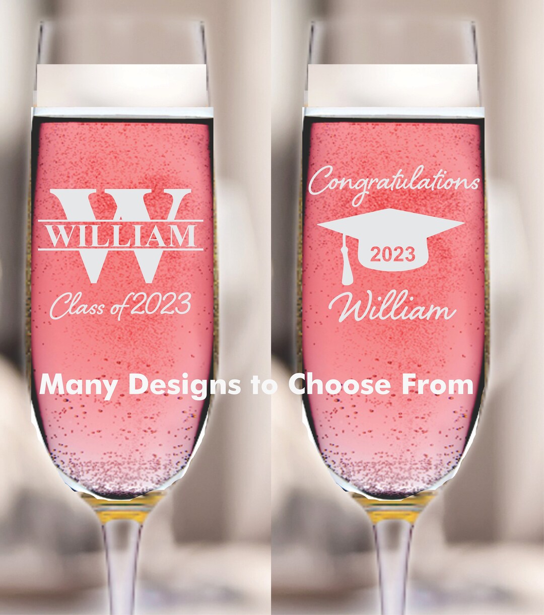 12 Pcs Graduation Champagne Glass Favors, Unique Graduation Favor ...