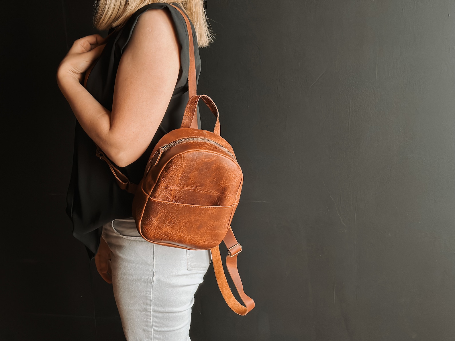 Leather Backpack Purse, Small Backpack for Women, Teenagers, Minimalist ...