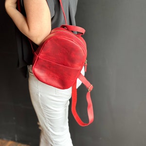 Soft Leather Mini Backpack Purse for Women, Handmade Leather Bag ...