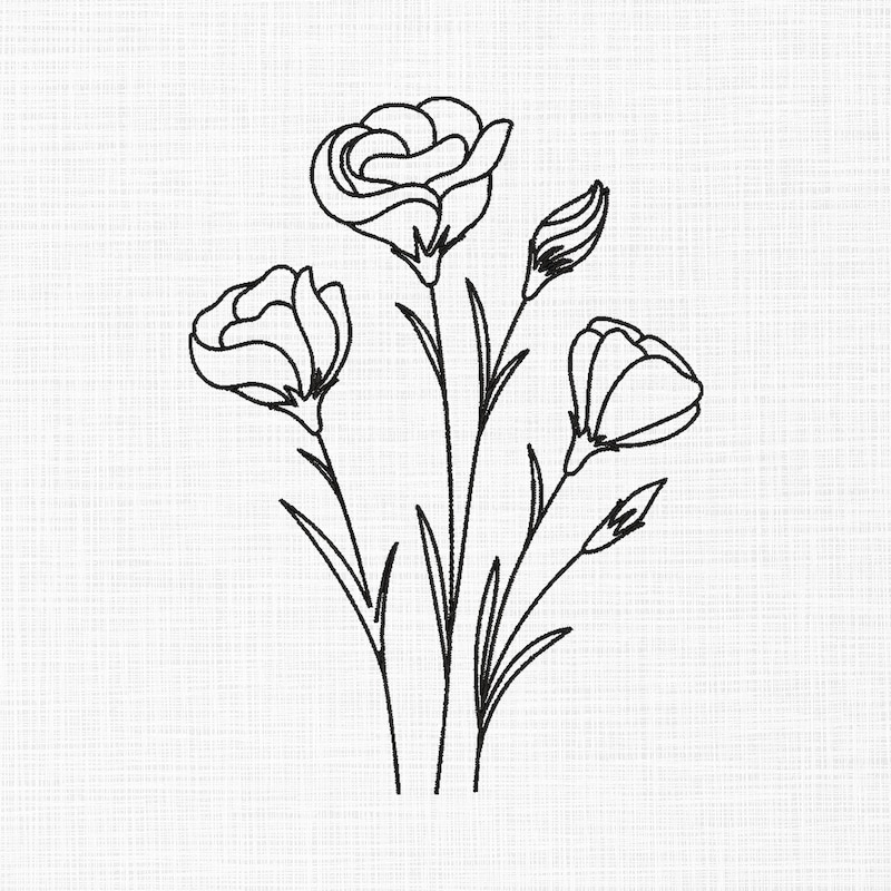 Line Art Embroidery - Etsy