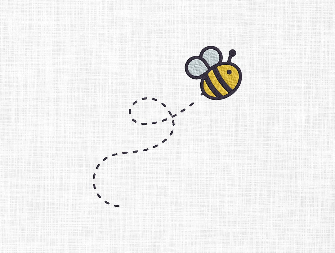 Flying Bee Embroidery Design Baby Bee Embroidery Design Flat Baby Bee ...