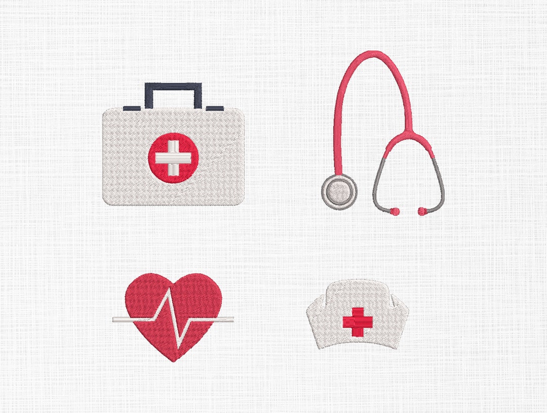 Nurse Elements Embroidery Design Nurse Cap Embroidery Design ...