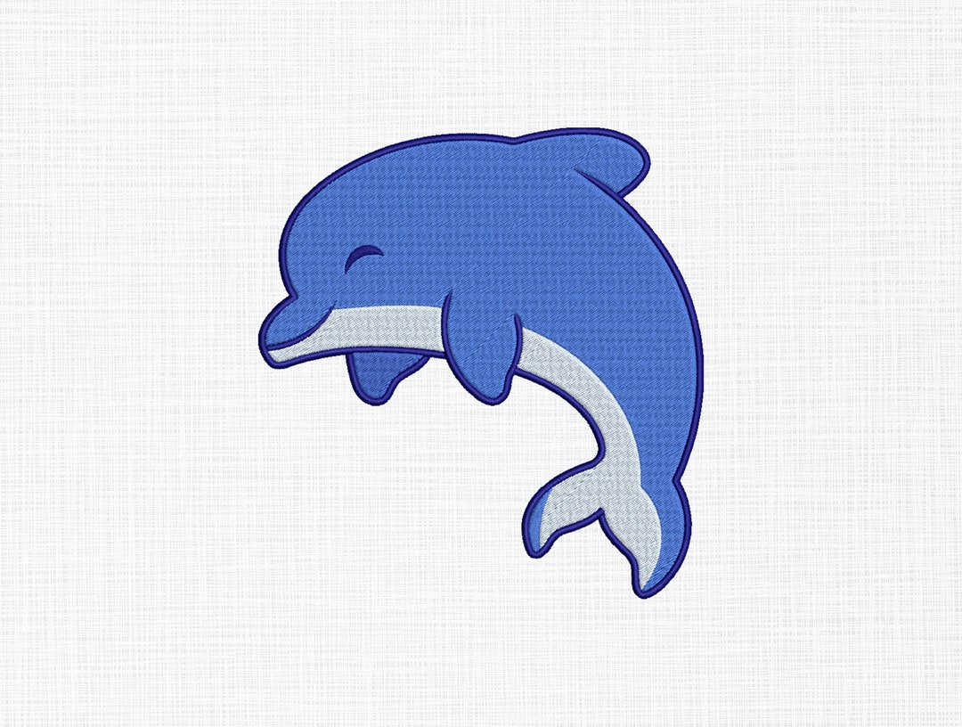 Cute Dolphin Embroidery Design Baby Dolphin Embroidery Design Dolphin ...