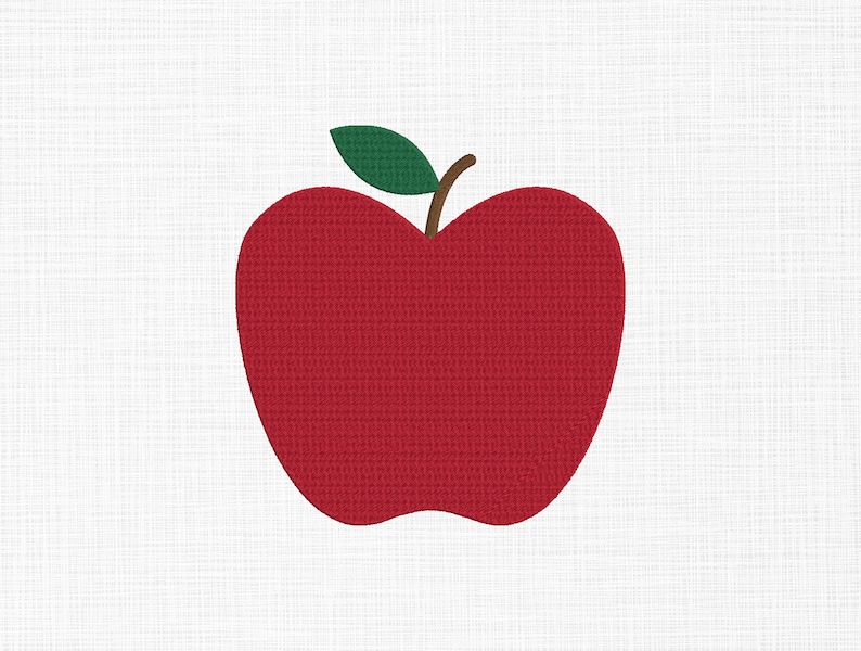 Apple Embroidery Design Apple Embroidery Files Fruits - Etsy