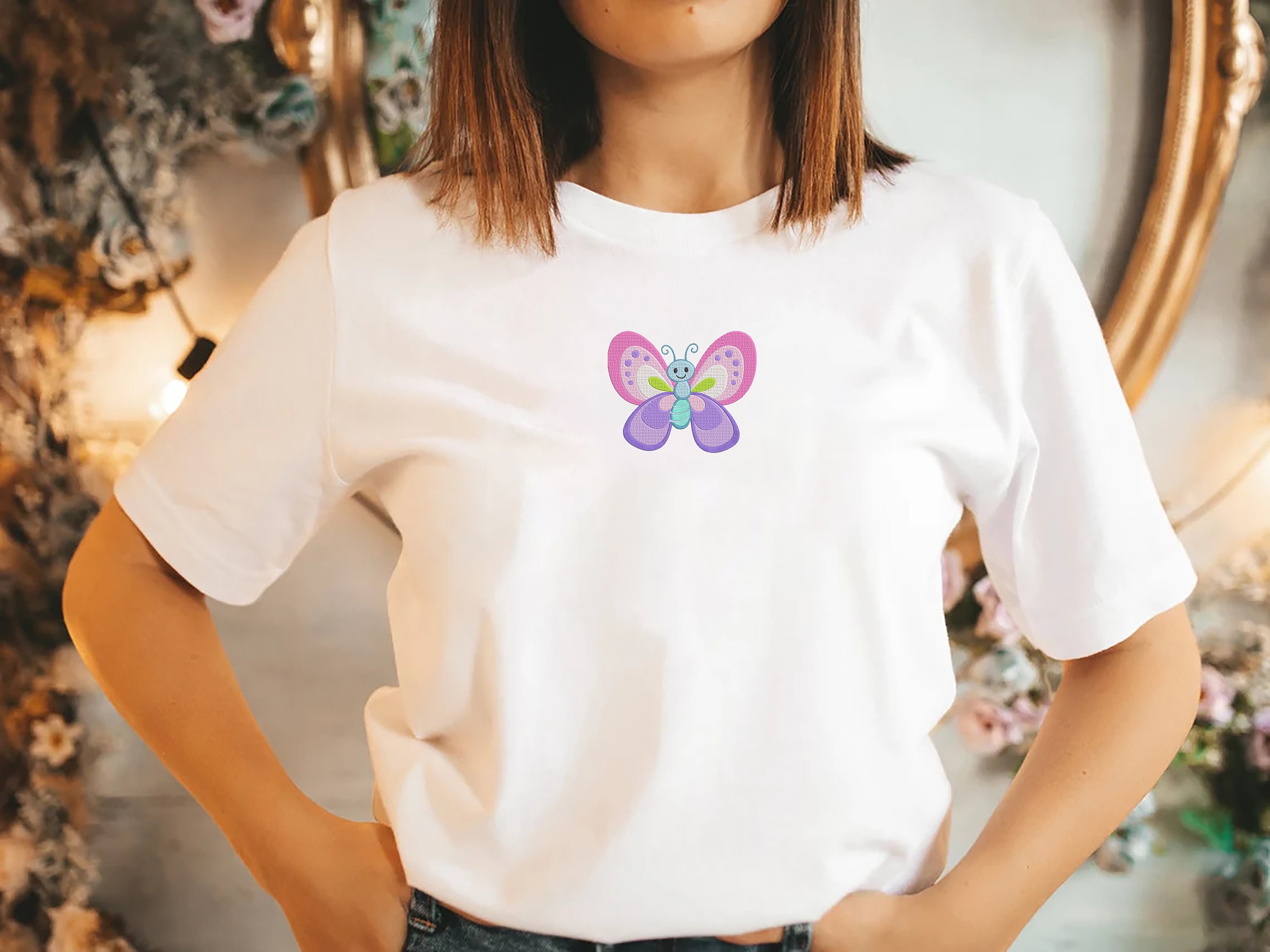 Cute Baby Butterfly Embroidery Design Baby Butterfly Embroidery Design ...