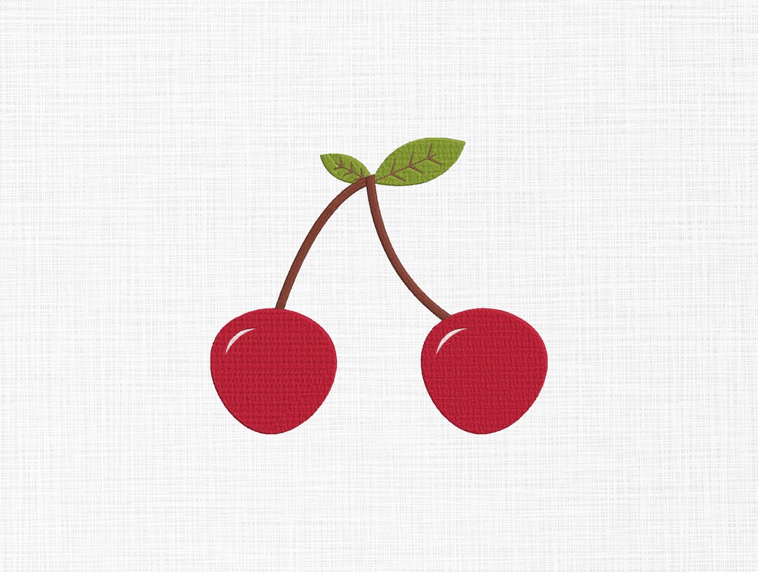 Cherry Embroidery Design Cherry Embroidery Files Fruit Embroidery ...
