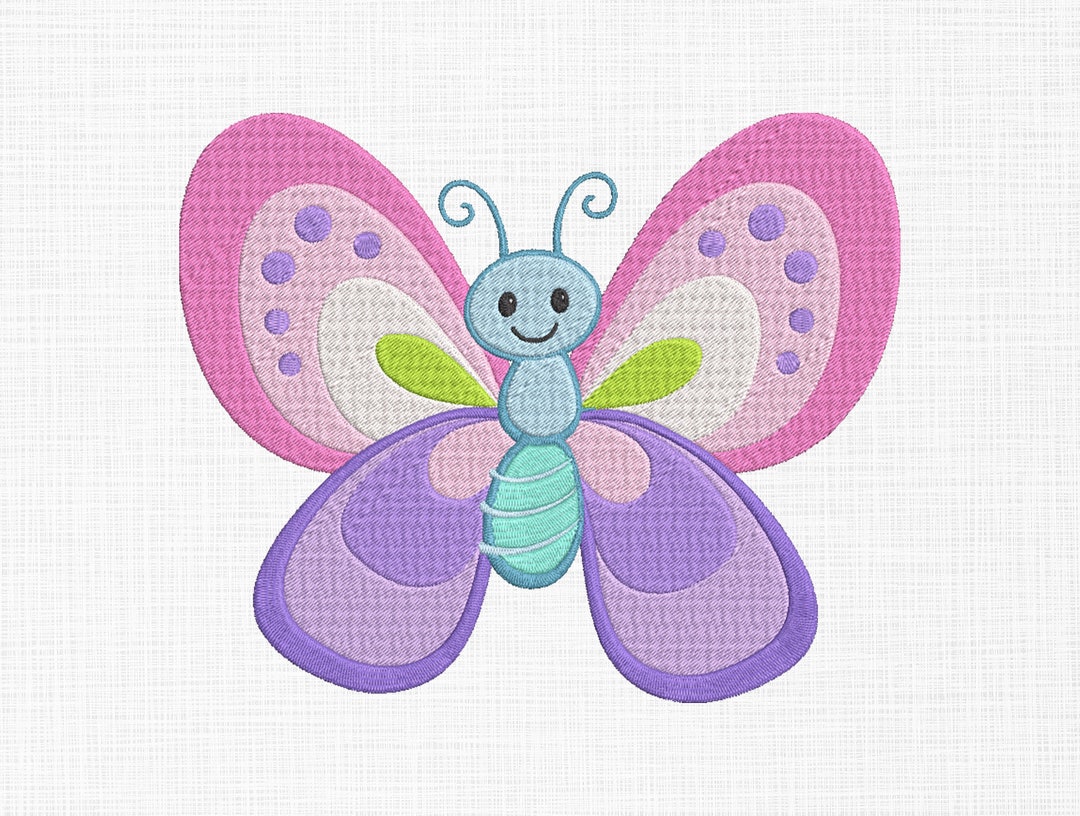Cute Baby Butterfly Embroidery Design Baby Butterfly Embroidery Design ...