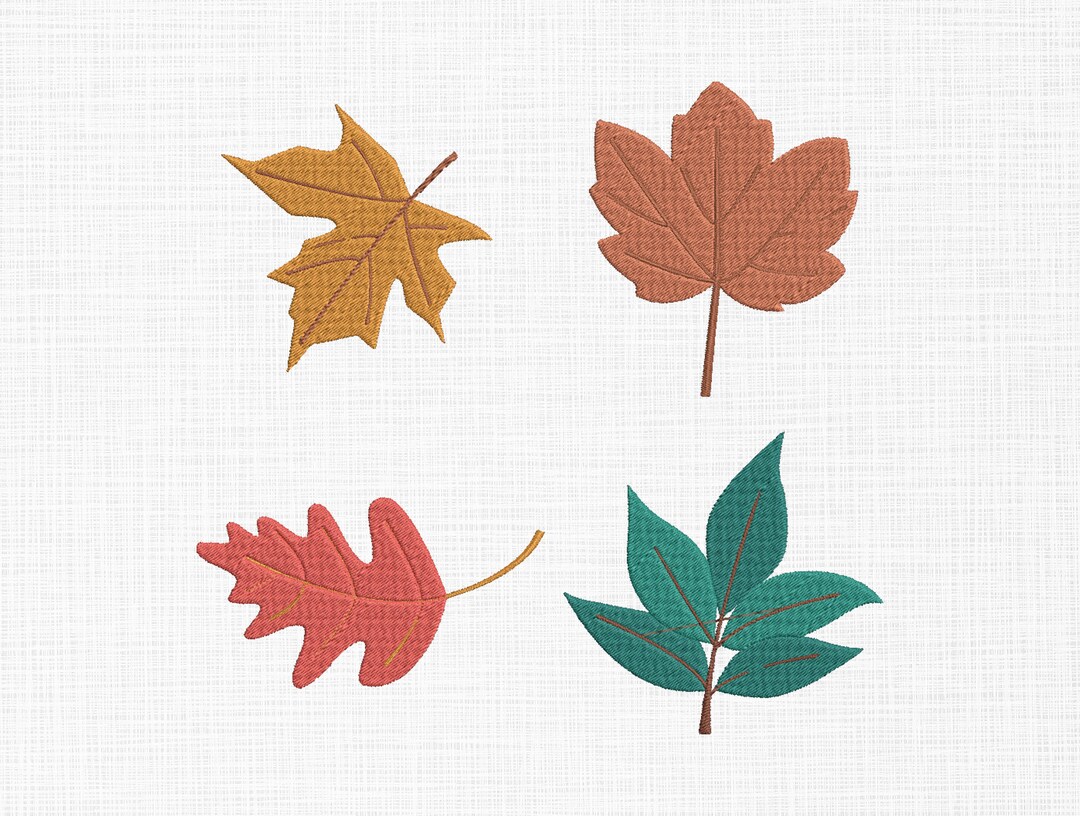 Autumn Leaves Bundle Embroidery Design Leaf Embroidery Design Autumn ...