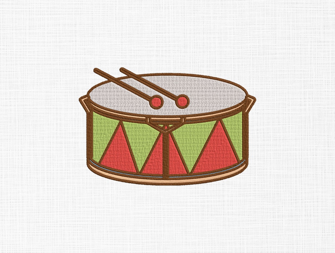 Drum Embroidery Design Musical Drum Embroidery Design Musical ...