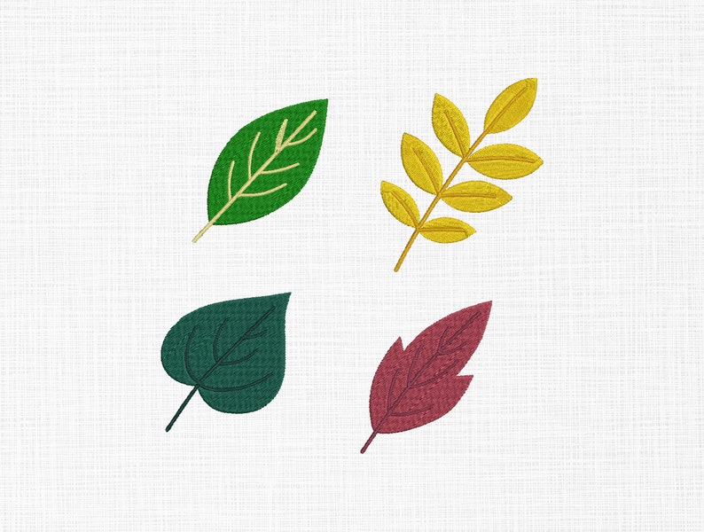 Autumn Leaf Bundle Embroidery Design Leaf Embroidery Designs - Etsy